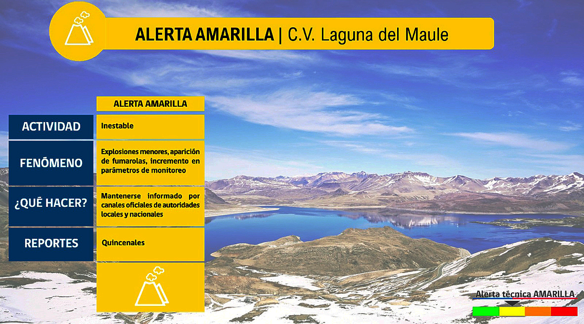 Alerta Amarilla en San Clementepor actividad del complejo volcánico ...